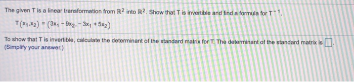 Solved The given T is a linear transformation from R2 into | Chegg.com