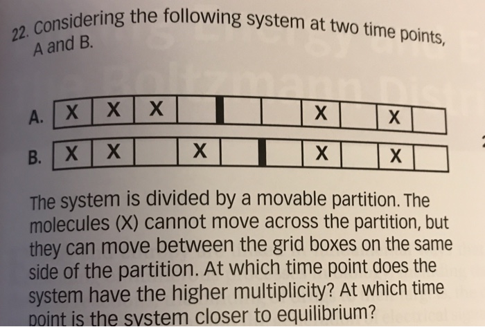 Solved considering the following system at two time points, | Chegg.com
