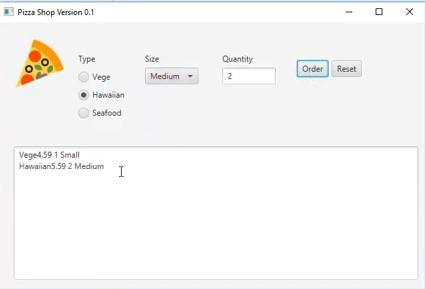 Solved What is the JavaFX code for placing an order similar | Chegg.com