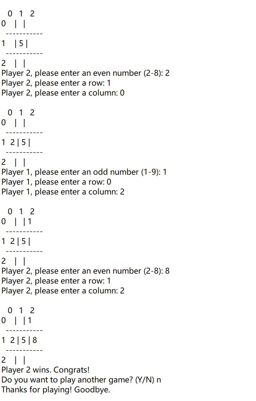 Solved Background Information: Numerical Tic Tac Toe is a | Chegg.com