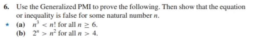 Solved 6. Use the Generalized PMI to prove the following. | Chegg.com