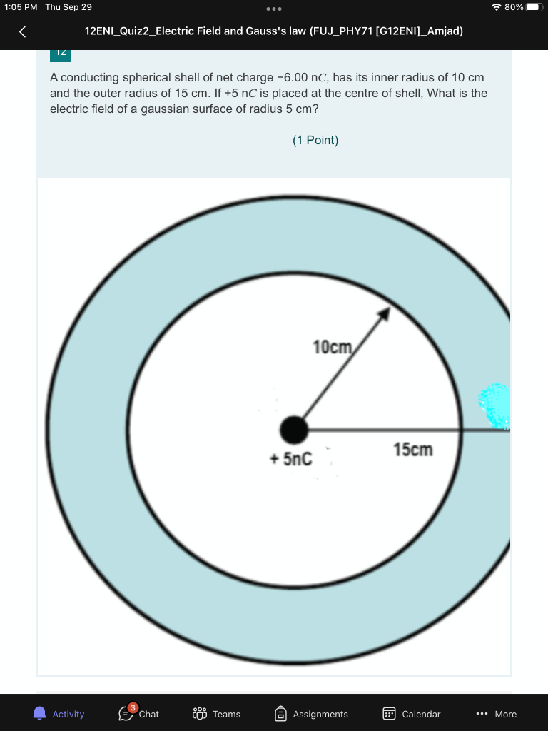 Solved A conducting spherical shell of net charge −6.00nC, | Chegg.com
