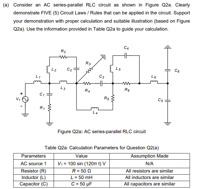 Solved (a) Consider an AC series-parallel RLC circuit as | Chegg.com