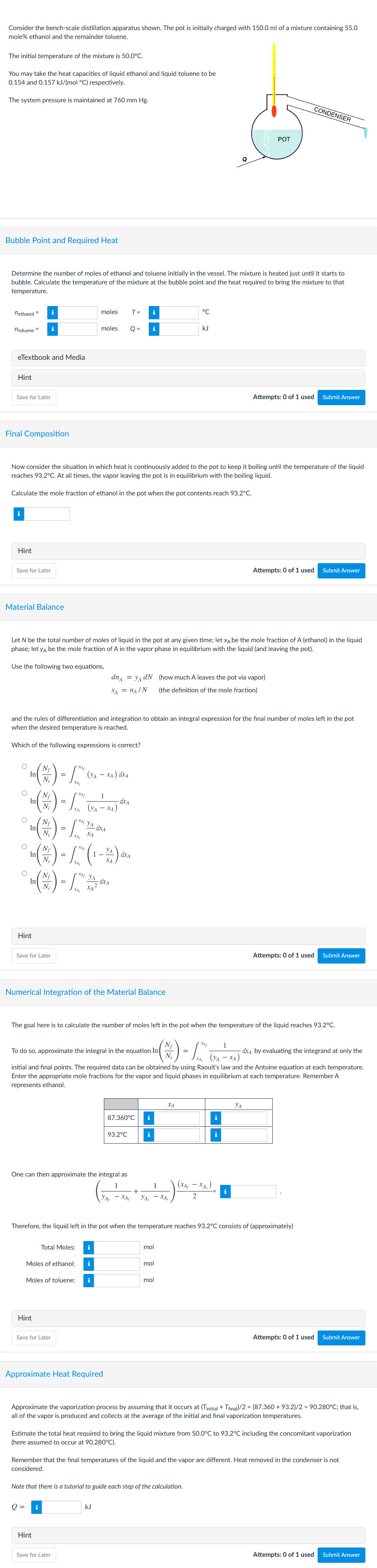 Consider the bench-scale distillation apparatus | Chegg.com