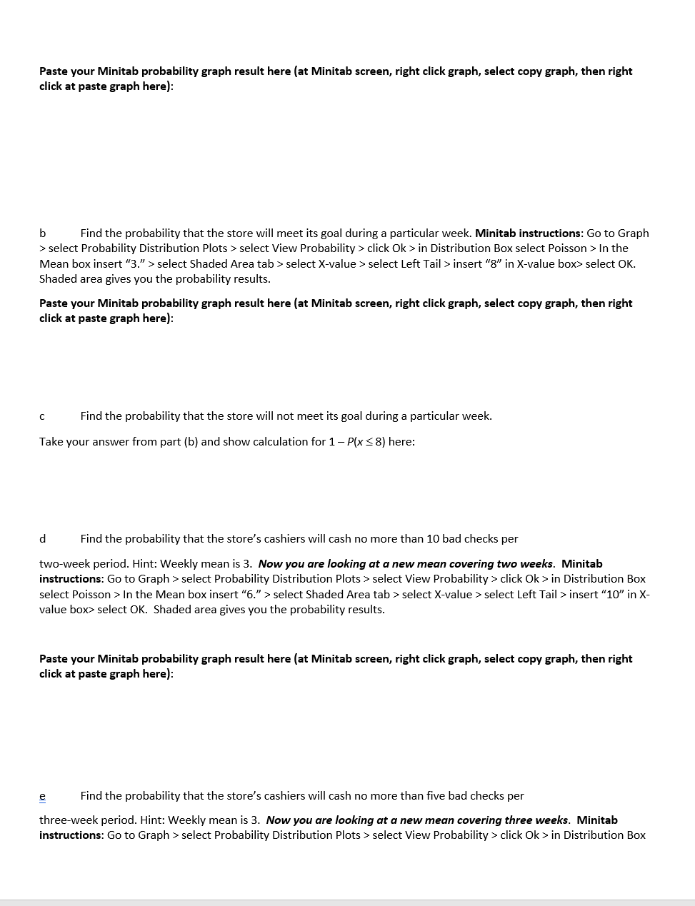 Solved MINITAB ASSIGNMENT: PLEASE ONLY ANSWER WITH MINITAB | Chegg.com