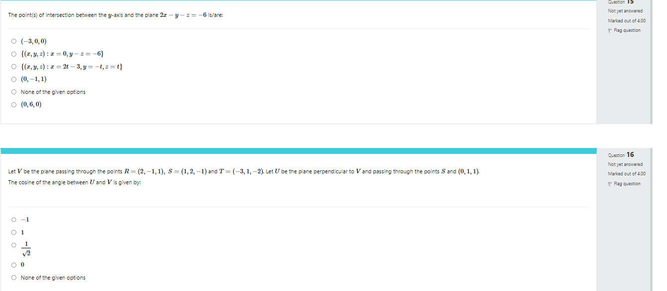 Solved The point(s) of intersection between the y-axis and | Chegg.com