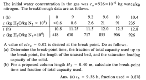 12.3-2. Drying of Nitrogen and Scale-Up of Column. | Chegg.com