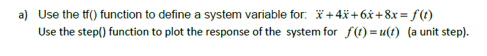Modify tf_demo.m to do the following: ---tf | Chegg.com