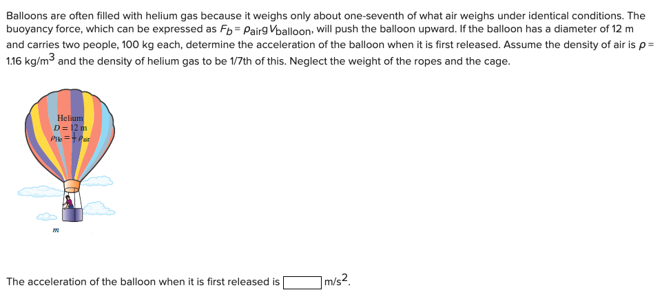 Solved Balloons are often filled with helium gas because it | Chegg.com