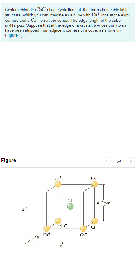 Solved Cesium chloride (CsCl) is a crystalline salt that | Chegg.com