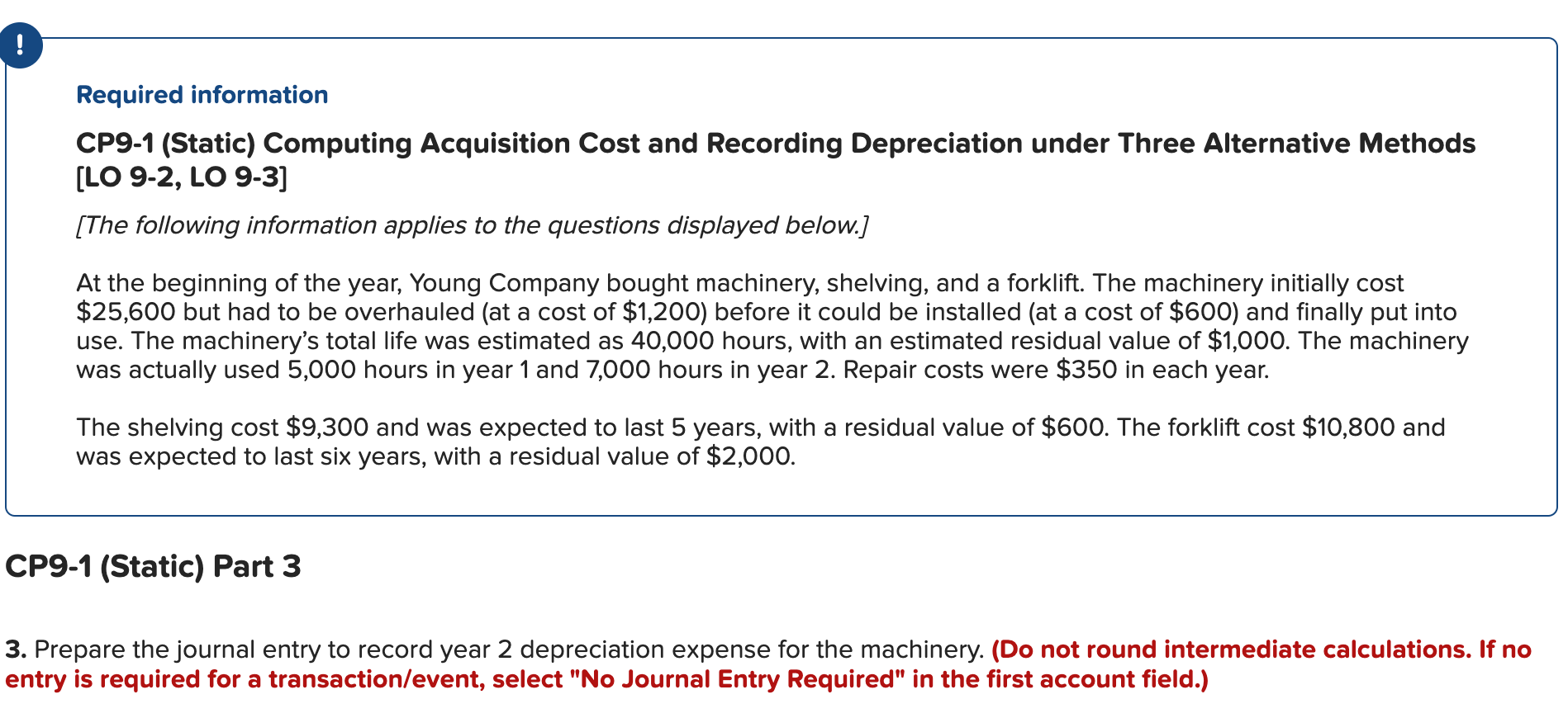 Solved ! Required information CP9-1 (Static) Computing | Chegg.com