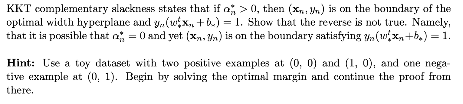 KKT complementary slackness states that if com > 0, | Chegg.com