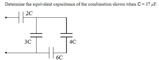 [Solved]: Determine the equivalent capacitance of the comb