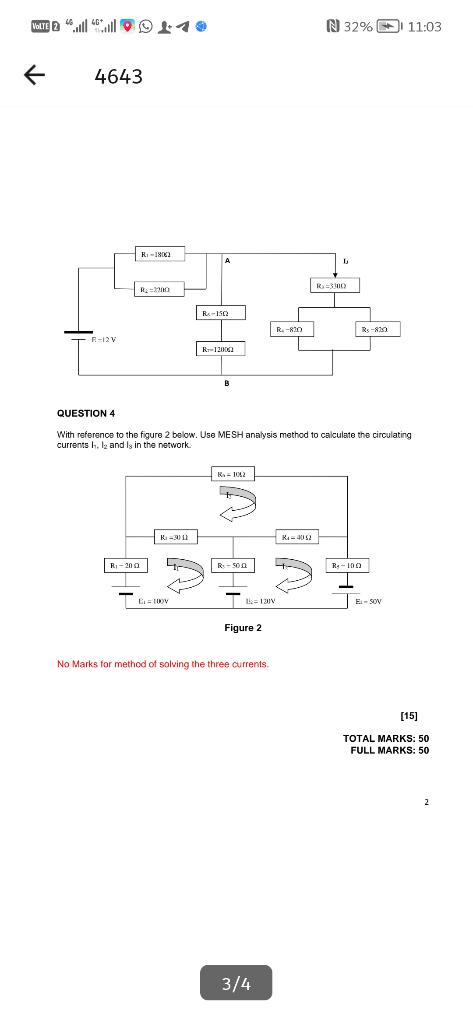 Solved QUESTION 4 With reference to the figure 2 below. Use | Chegg.com