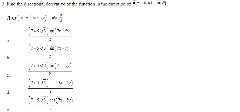 Solved Find the directional derivative of the function in | Chegg.com