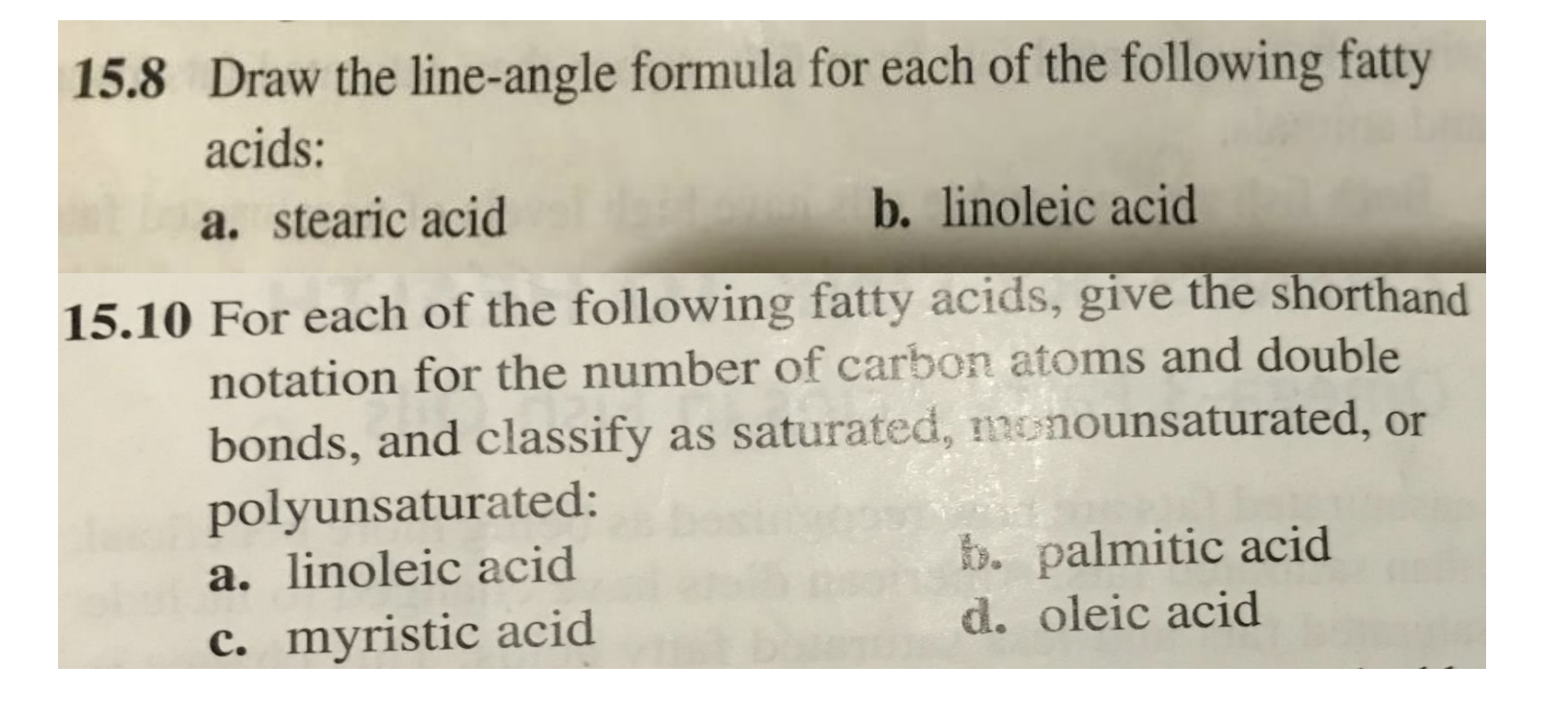 Solved 15.8 Draw the line-angle formula for each of the | Chegg.com