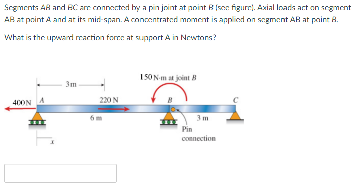Solved Segments AB and BC are connected by a pin joint at | Chegg.com