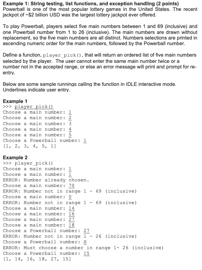 Solved Example 1 String Testing List Functions And 9157