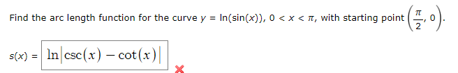Solved Find the arc length function for the curve | Chegg.com