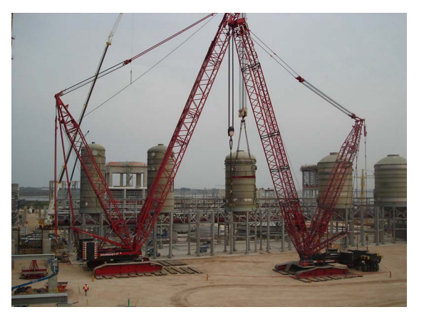 Solved (a) Photo 5A shows a tandem lifting by two cranes of | Chegg.com