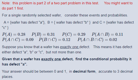 Solved Note: this problem is part 1 of a two part problem in | Chegg.com