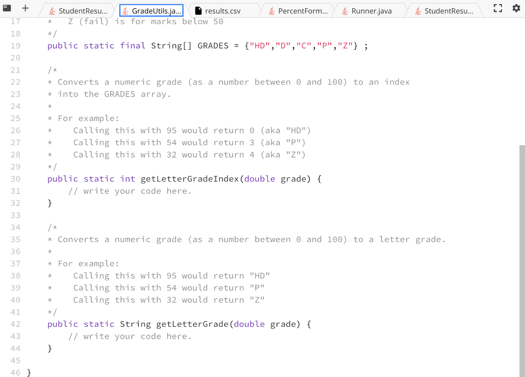 Solved Summarising Student Results exercise. I need | Chegg.com
