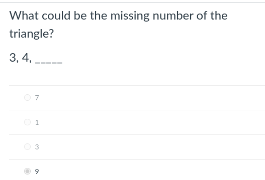 Solved What could be the missing number of the triangle? 3, | Chegg.com