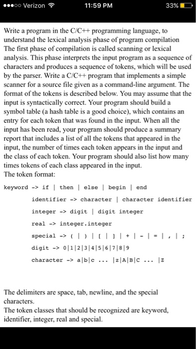 Solved Write A Program In The C C Programming Language To
