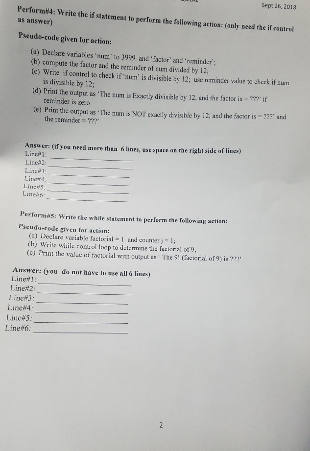 Solved Problem#1: Fill in the blank: (a) Every statement | Chegg.com