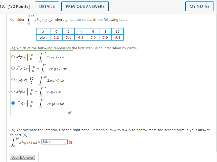 Solved (b) Approximate the integral. Use the right hand | Chegg.com