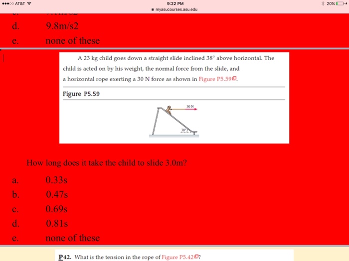 Solved AT&T F 9:20 PM e myasucourses asuedu none of these A | Chegg.com