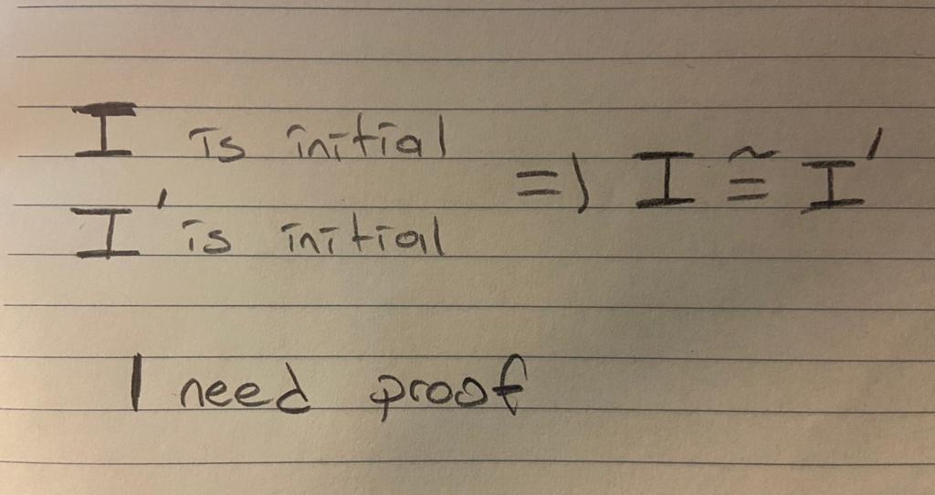 I is initial I'is initial =) I a I' I need proof | Chegg.com