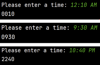 Solved Convert civilian time to military time. Be sure that | Chegg.com