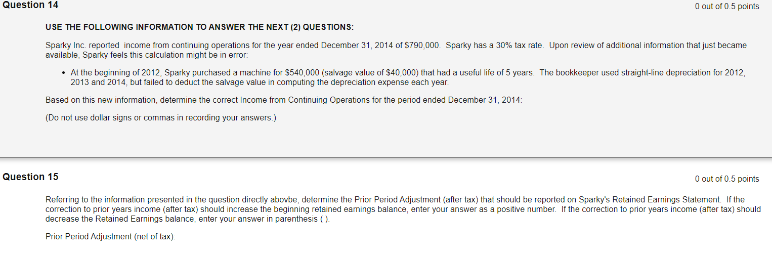 Solved USE THE FOLLOWING INFORMATION TO ANSWER THE NEXT (2) | Chegg.com