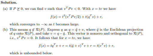 Solved function: Minimizing a quadratic function. Consider | Chegg.com