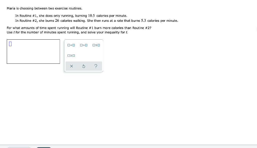 Solved Maria is choosing between two exercise routines. In | Chegg.com