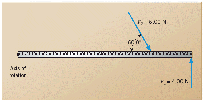 Solved One end of a meter stick is pinned to a table, so the | Chegg.com
