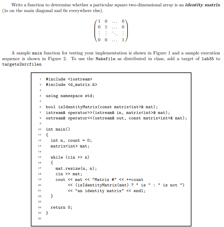 Solved Write a function to determine whether a particular | Chegg.com