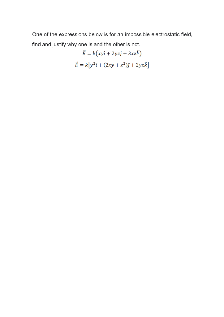 Solved One of the expressions below is for an impossible | Chegg.com