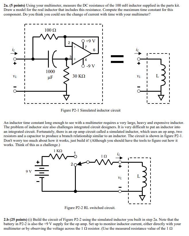 Solved 2a. (5 points) Using your multimeter, measure the DC | Chegg.com