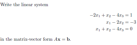 Solved Write the linear system | Chegg.com