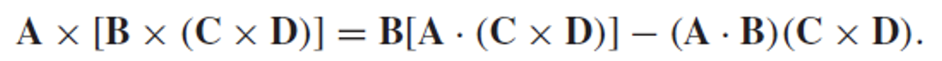 Solved A×[B×(C×D)]=B[A⋅(C×D)]−(A⋅B)(C×D) | Chegg.com