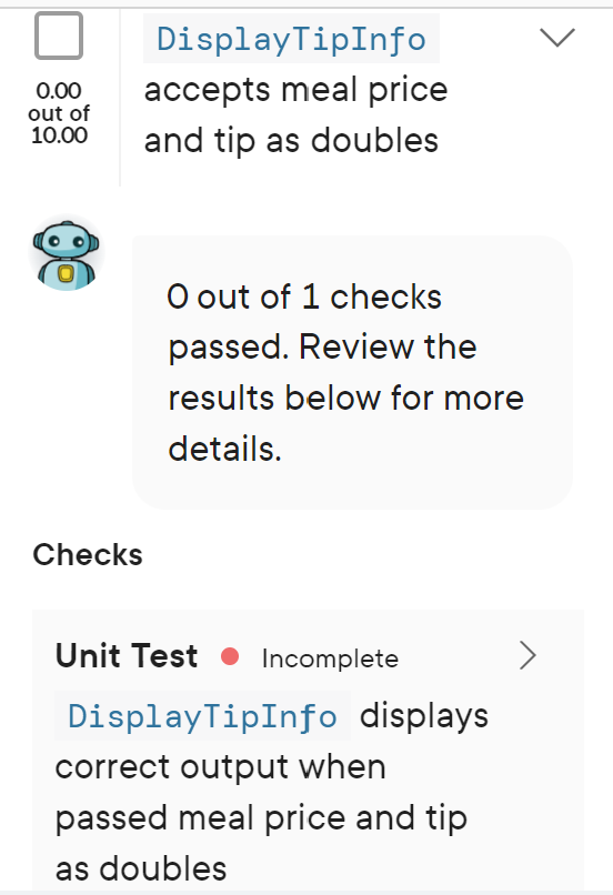 Solved Create a program named TipCalculation that includes | Chegg.com