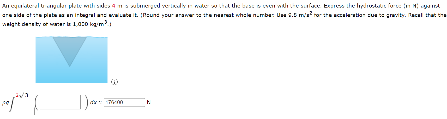 Solved An equilateral triangular plate with sides 4 m is | Chegg.com