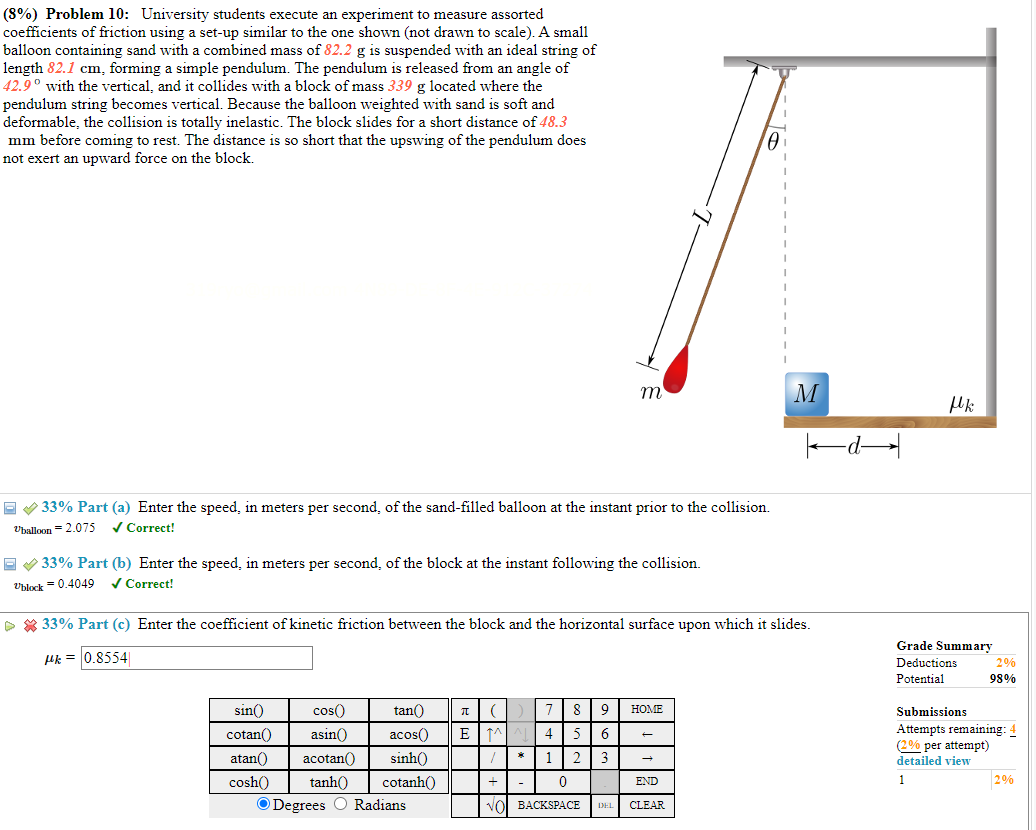 Solved (8\%) Problem 10: University students execute an | Chegg.com