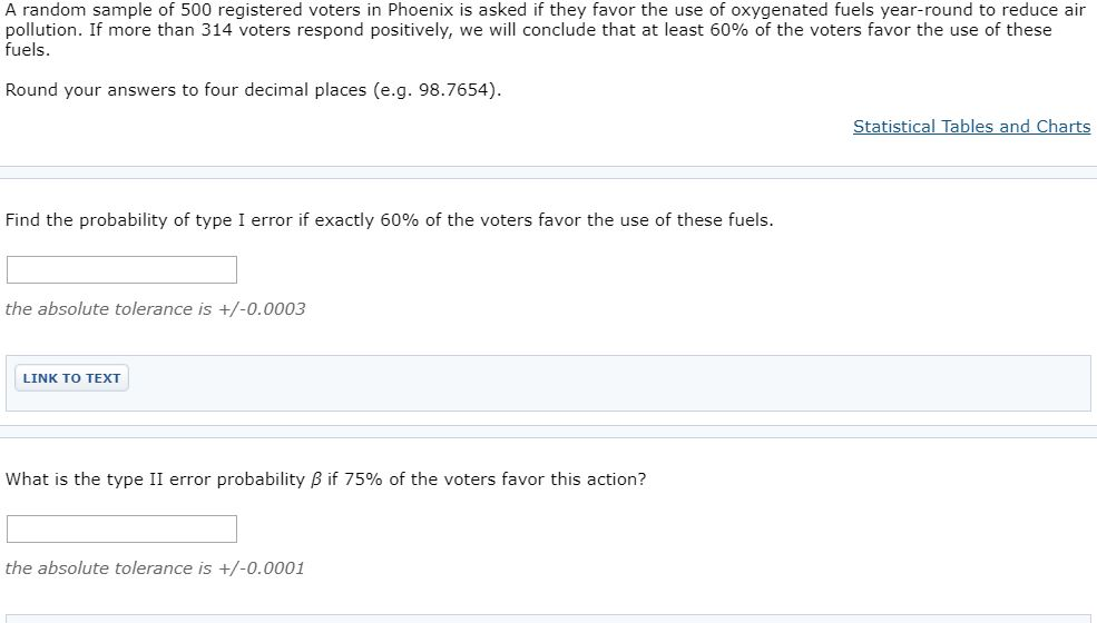 Solved A random sample of 500 registered voters in Phoenix | Chegg.com