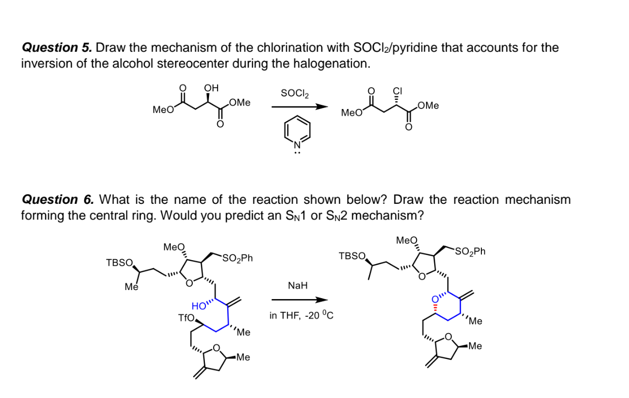 Solved Question 5. Draw the mechanism of the chlorination | Chegg.com