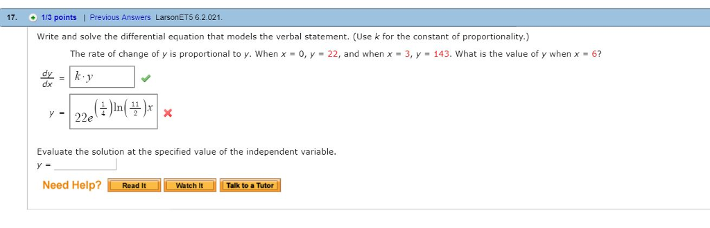 Solved Write And Solve The Differential Equation That Models