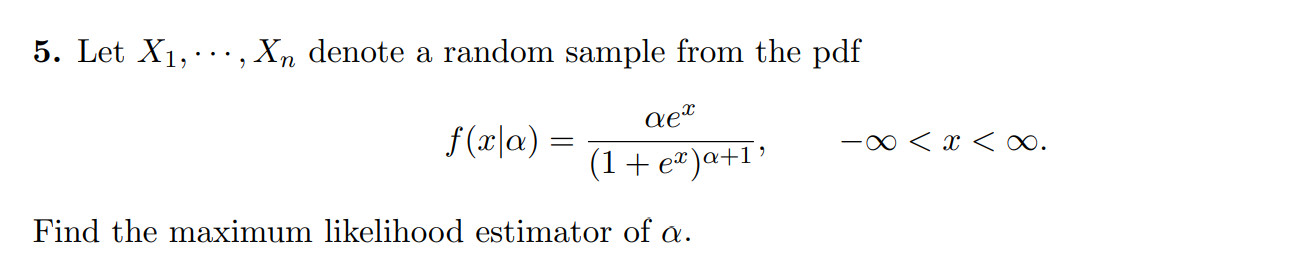 Let x1,cdots,xn denote a random sample from the | Chegg.com Let x1,cdots,xn denote a random sample from the | Chegg.com