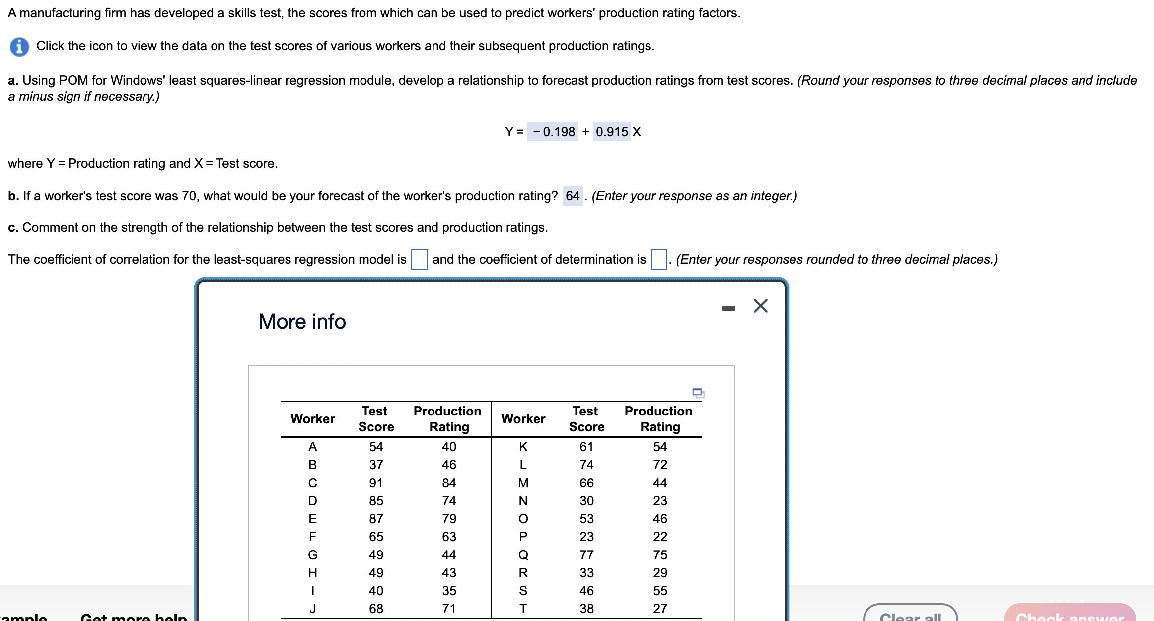Solved A manufacturing firm has developed a skills test, the | Chegg.com